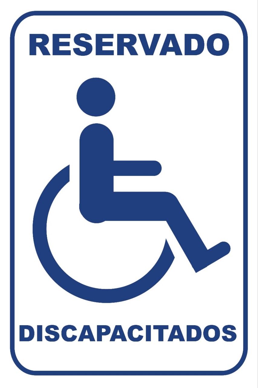 ROTULO VINIL «RESERVADO DISCAPACITADOS» – Ferretería Castella Sagarra